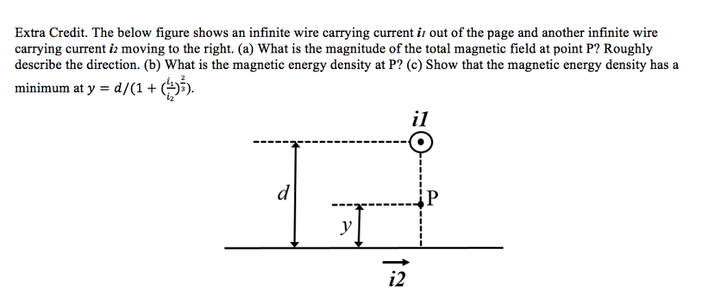 Solved Extra Credit. The below figure shows an infinite wire | Chegg.com