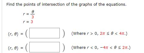 Solved Find the points of intersection of the graphs of the | Chegg.com