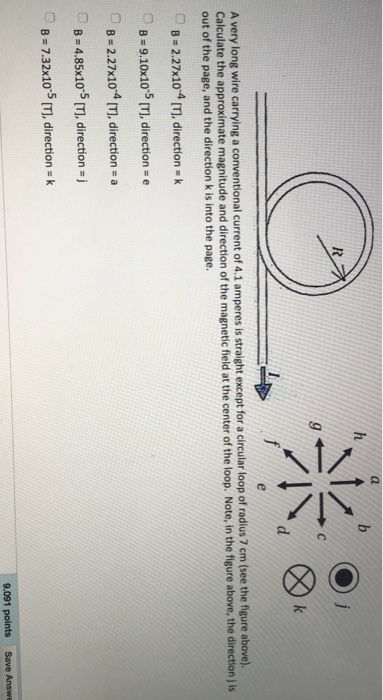 Solved A very long wire carrying a conventional current of | Chegg.com