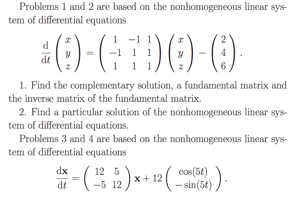 Solved Problems 1 and 2 are based on the nonhon tem of | Chegg.com