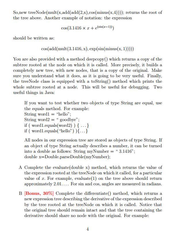 Solved import java.lang.Math.*; class expressionTreeNode | Chegg.com