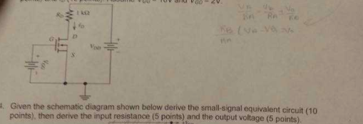 Solved . Given the schematic diagram shown below derive the | Chegg.com