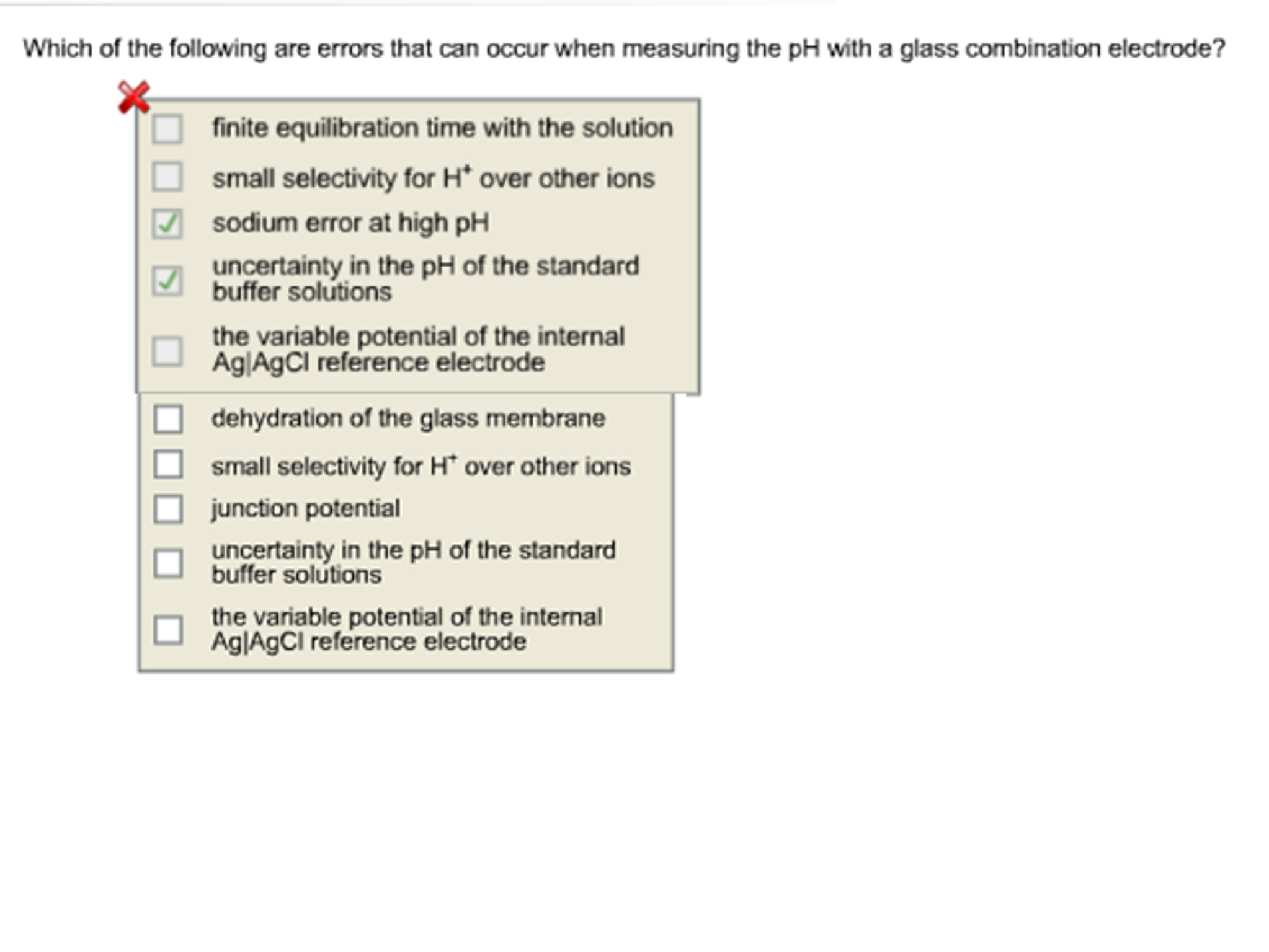 Solved Which of the following are errors that can occur when | Chegg.com