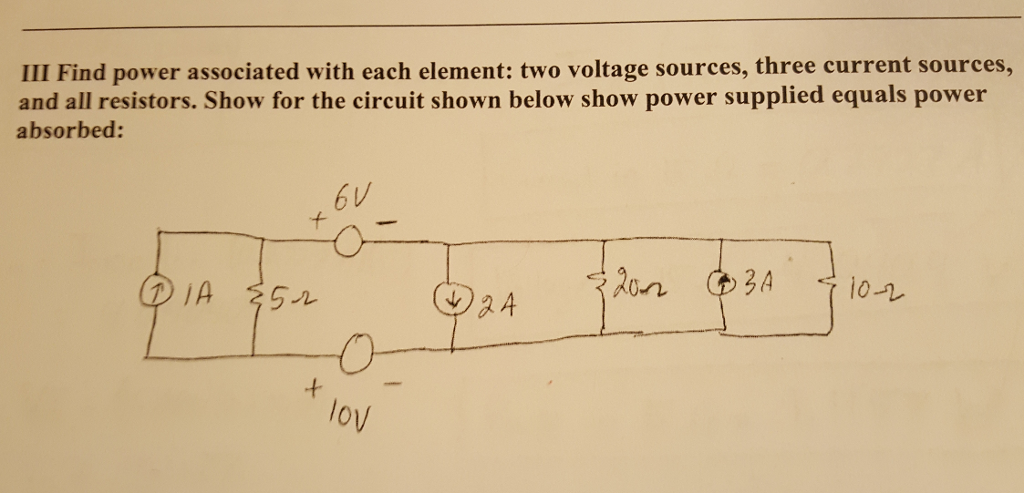 Solved Find the power associated with each element: two | Chegg.com