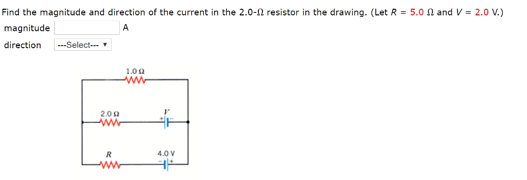 Solved Find The Magnitude And Direction Of The Current In