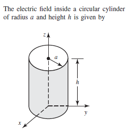 Solved The electric field inside a circular cylinder of | Chegg.com