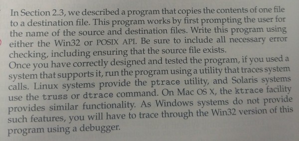 Solved In Section 2.3, we described a program that copies | Chegg.com