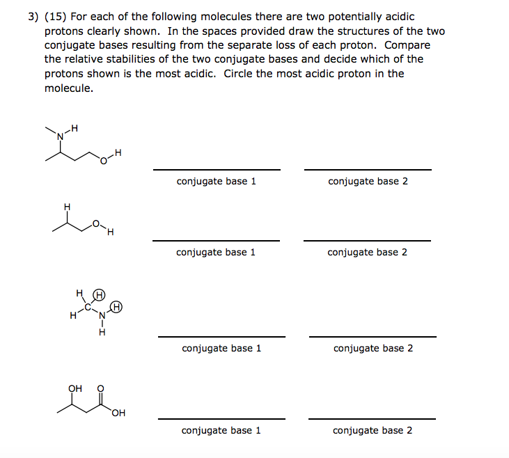 Solved For each of the following molecules there are two | Chegg.com