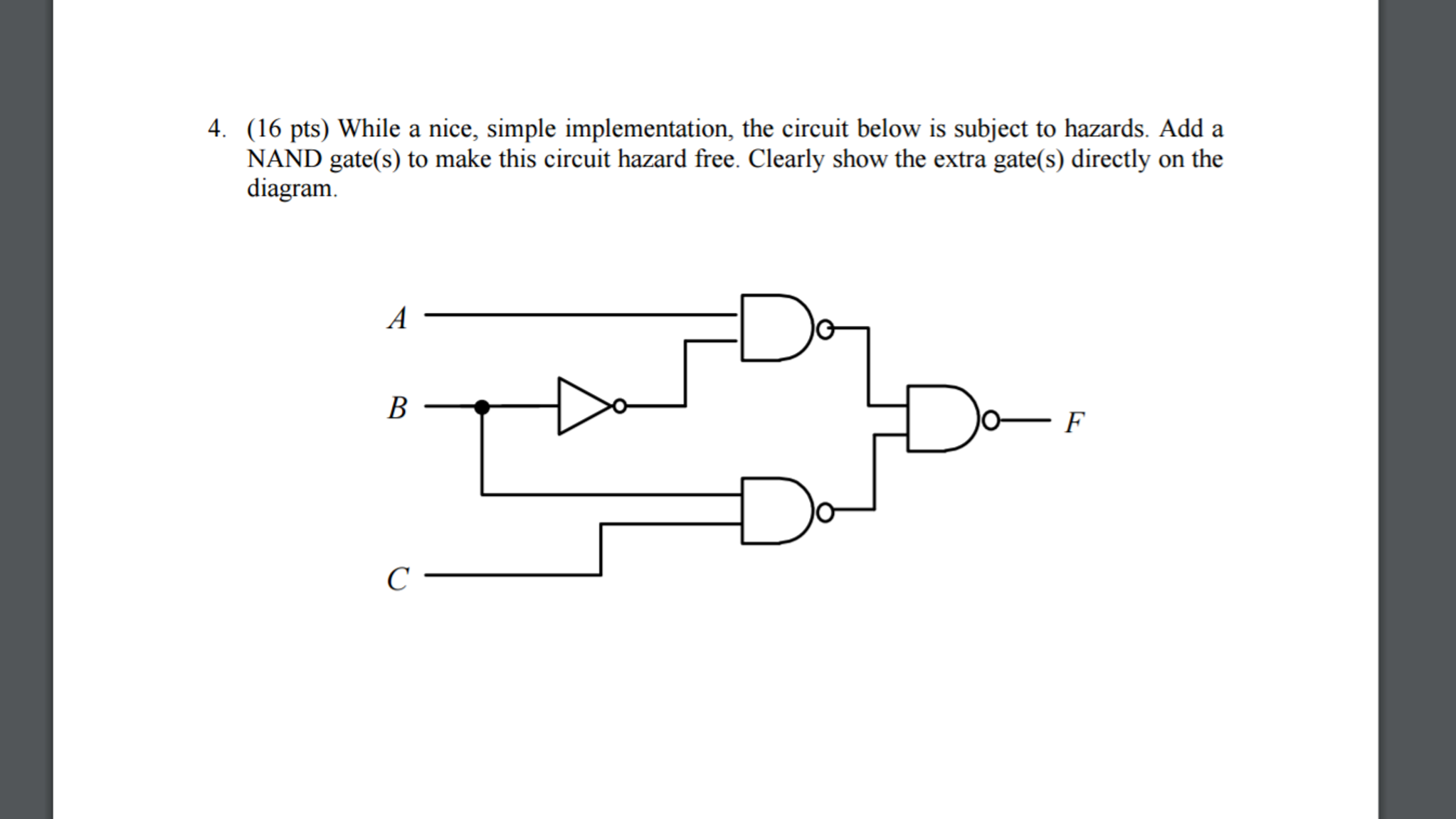 Solved While a nice, simple implementation, the circuit | Chegg.com