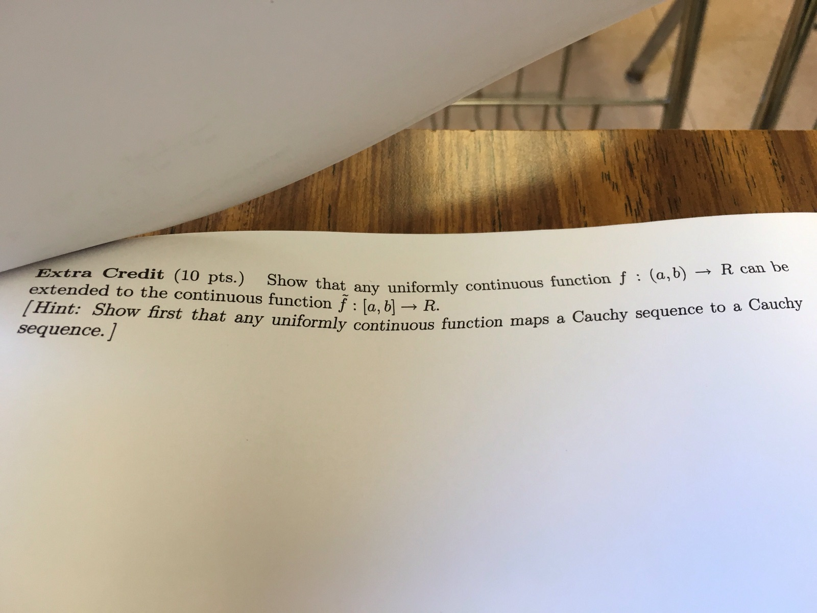 Solved: Show That Any Uniformly Continuous Function F: (a,... | Chegg.com