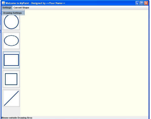 Solved without using applet!! Develop a paint | Chegg.com