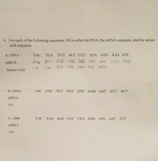 Solved 4. For each of the following sequences, fill in | Chegg.com
