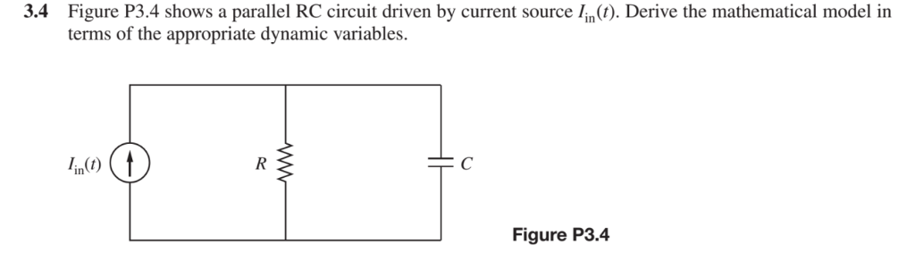 Solved 3.4 Figure P3.4 shows a parallel RC circuit driven by | Chegg.com