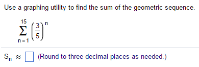 Solved Use a graphing utility to find the sum of the | Chegg.com
