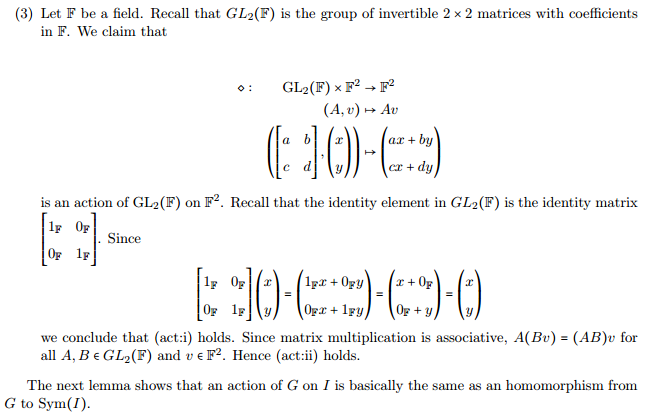 Solved Let G GL2 (R). Recall from Example 2.1.2(3) that G | Chegg.com Solved Let G GL2 (R). Recall from Example 2.1.2(3) that G | Chegg.com