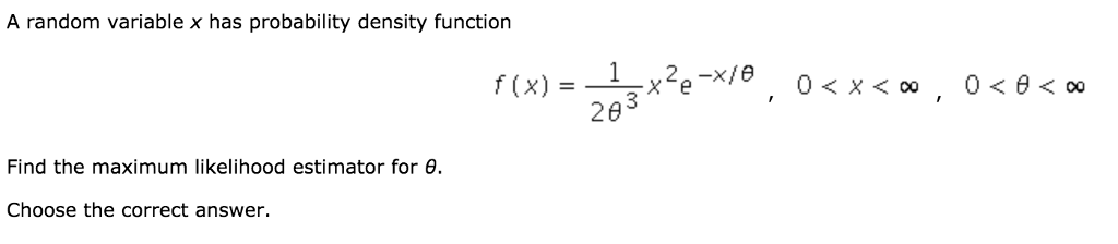 Solved A random variable x has probability density function | Chegg.com