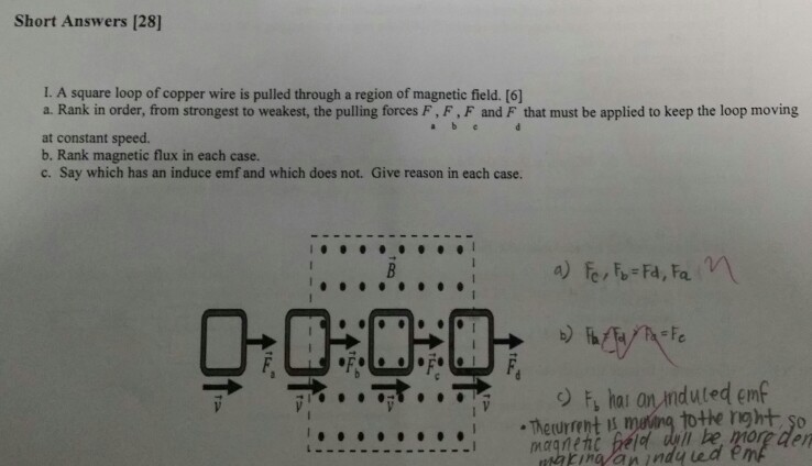 Solved A square loop of copper wire is pulled through a | Chegg.com