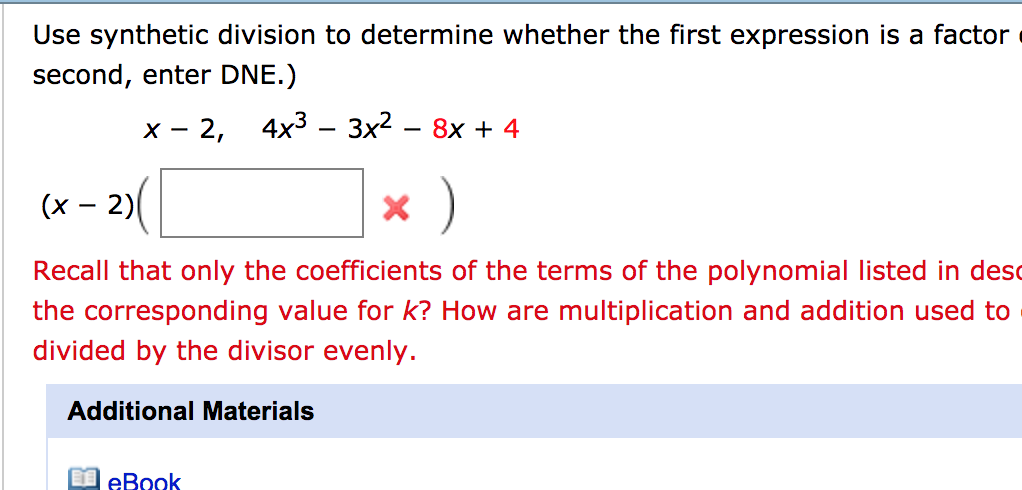 Solved Use synthetic division to determine whether the first | Chegg.com