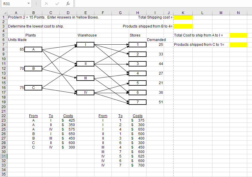 R31 1 Problem 2 15 Points. Enter Answers in Yellow | Chegg.com R31 1 Problem 2 15 Points. Enter Answers in Yellow | Chegg.com