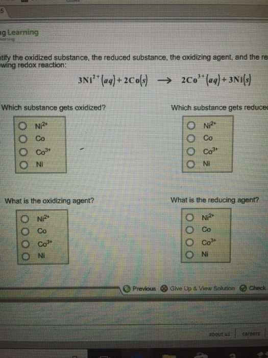 Solved Identify the oxidized substance, the reduced | Chegg.com
