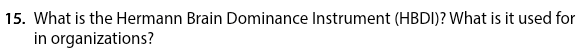 Solved What is the Hermann Brain Dominance Instrument | Chegg.com