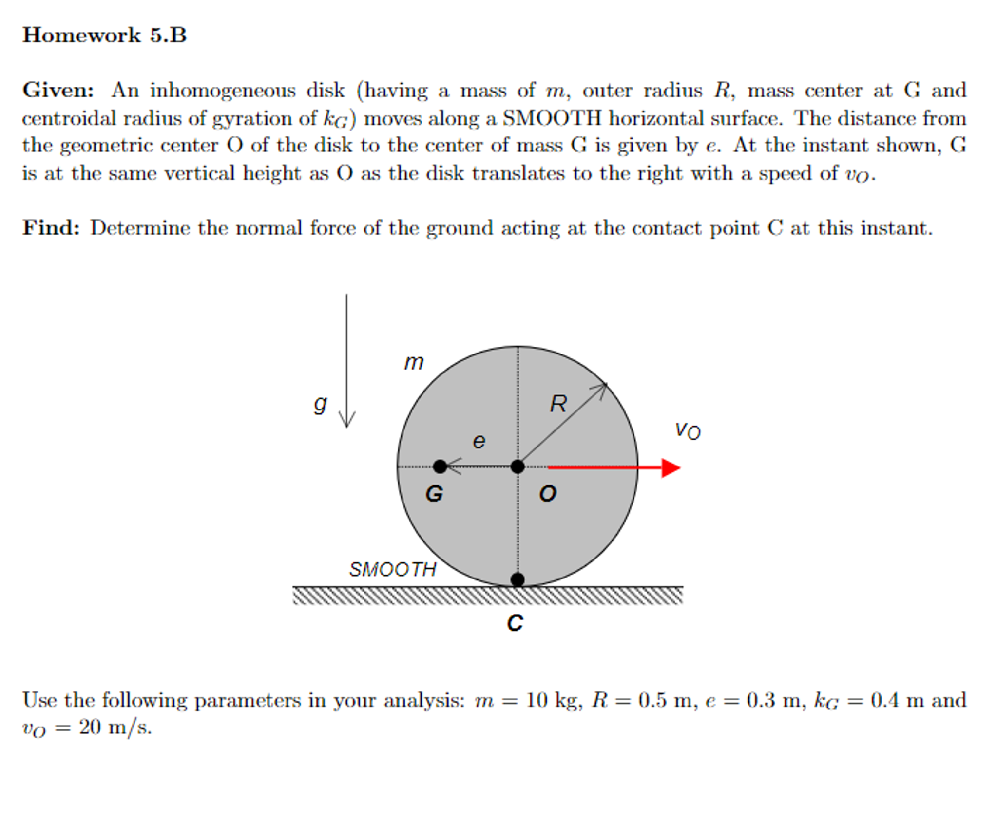 Given: An inhomogeneous disk (having a mass of m, | Chegg.com