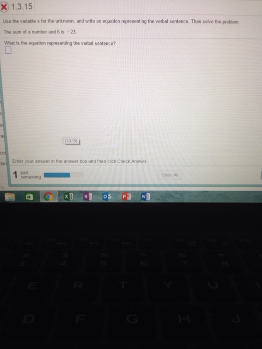 Solved Use the variable x lot the unknown and write an | Chegg.com