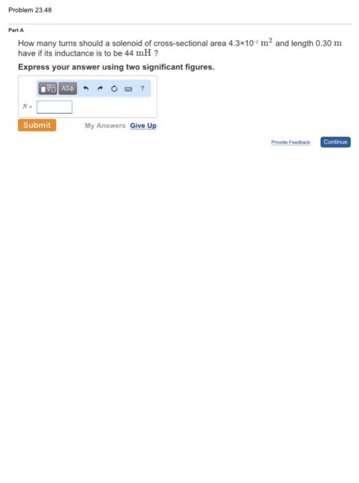 Solved How Many Turns Should A Solenoid Of Cross Sectional
