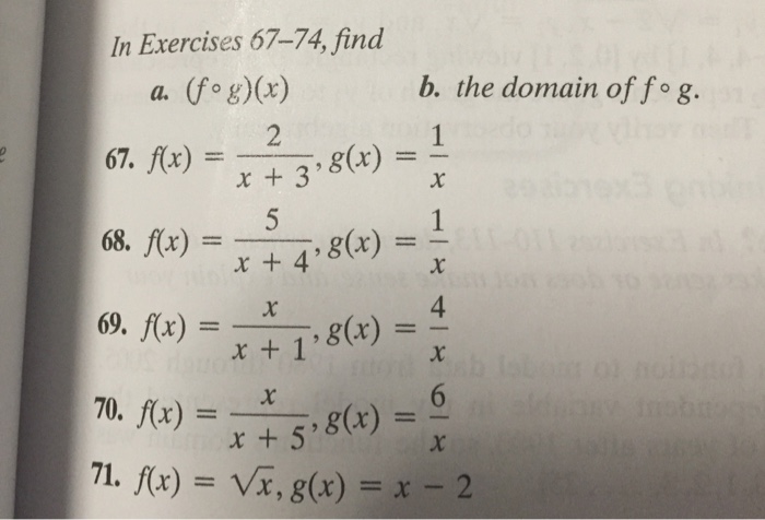 Solved Find (f degree g)(x) the domain of f degree g | Chegg.com