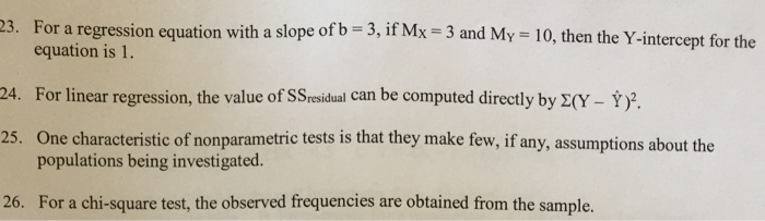 Solved For a regression equation with a slope of b=3, if M_x | Chegg.com