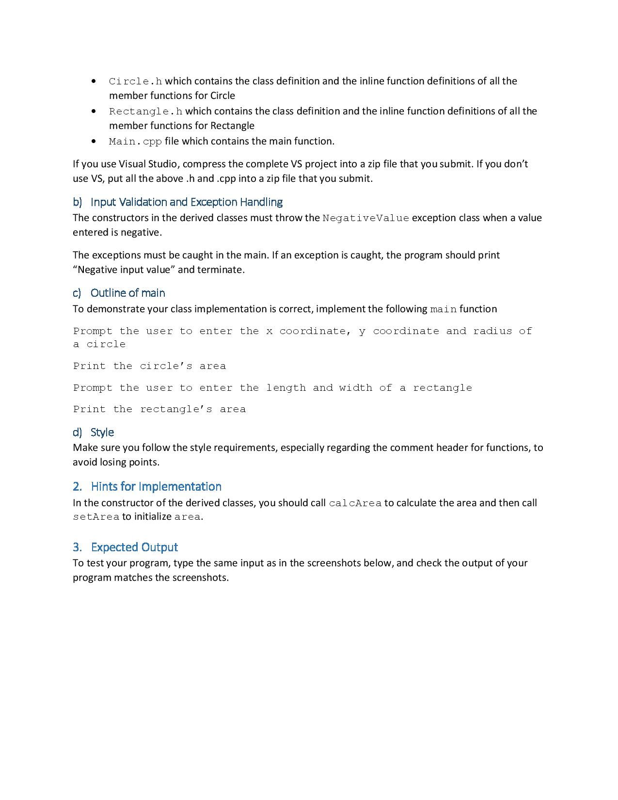 Solved Design an abstract base class named BasicShape that | Chegg.com