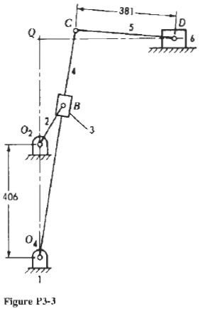 Design a crank-shaper mechanism that will give a time | Chegg.com