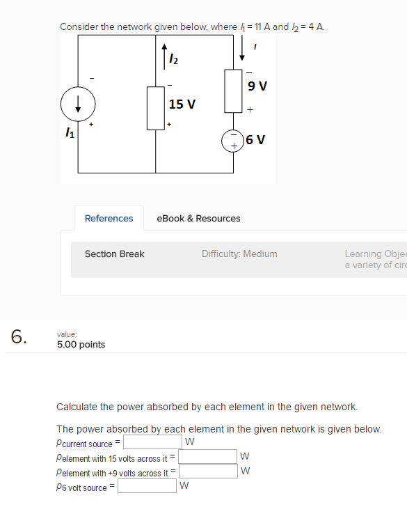 Solved Consider the network given below, where h = 11 A and | Chegg.com