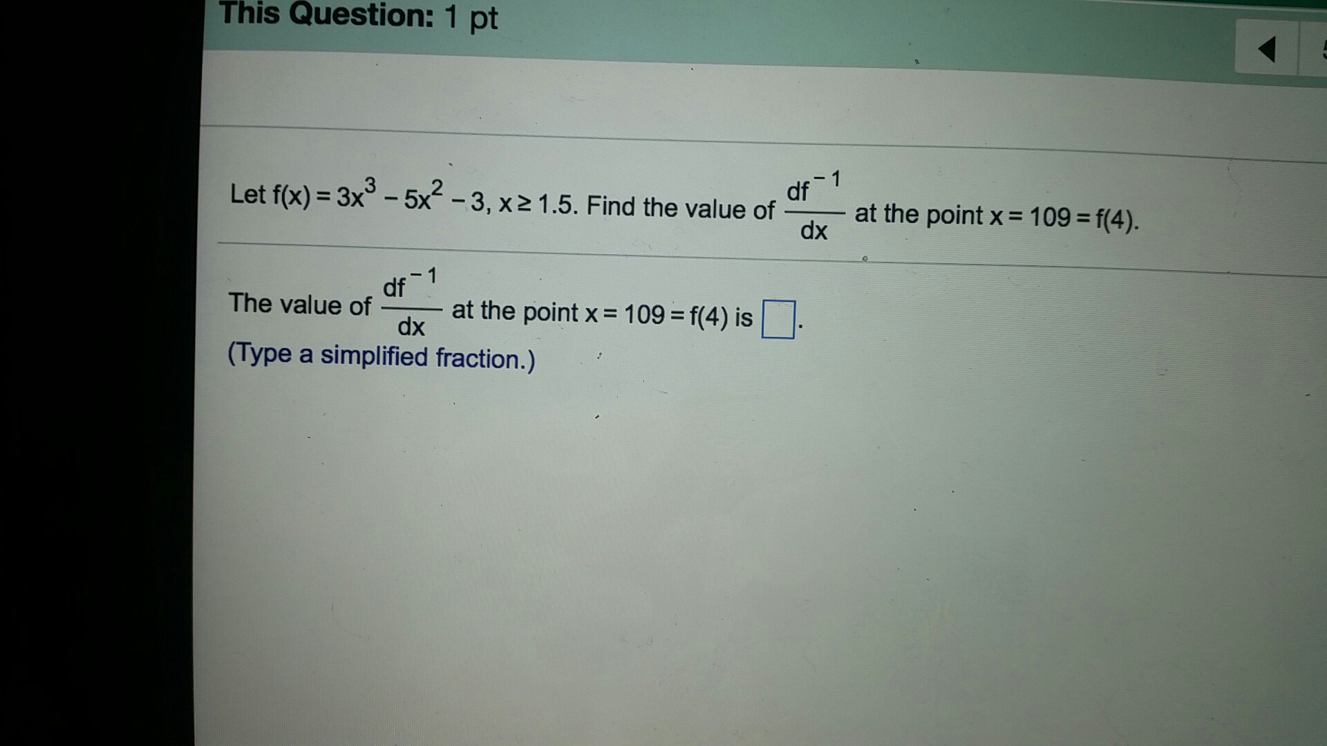 Solved Let f(x) = 3x^3 - 5x^2 - 3, x greaterthanorequalto | Chegg.com