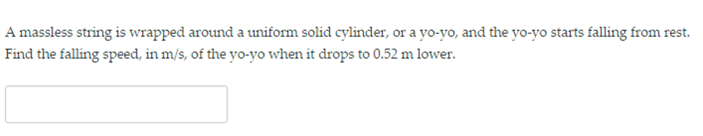 Solved A massless string is wrapped around a uniform solid | Chegg.com