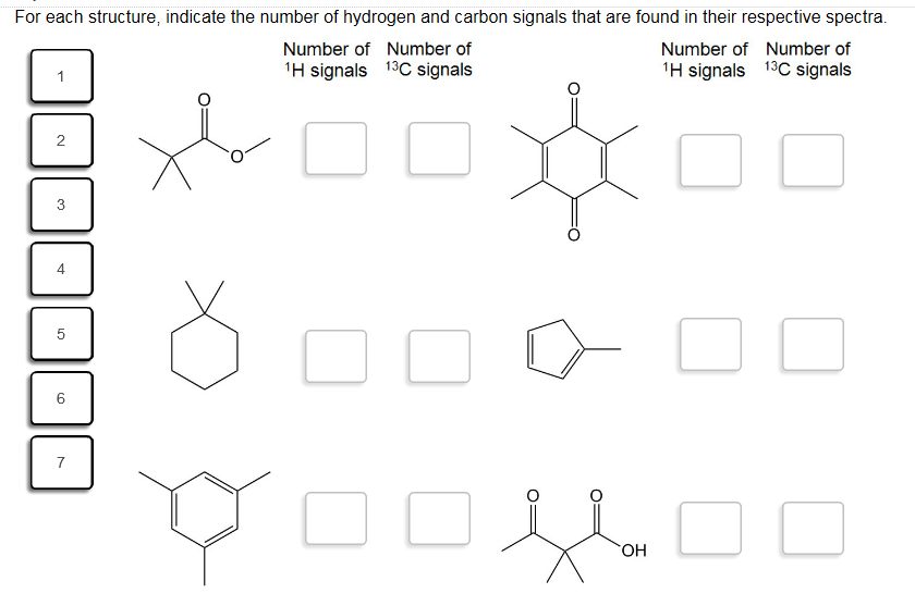 Solved For each structure, indicate the number of hydrogen | Chegg.com