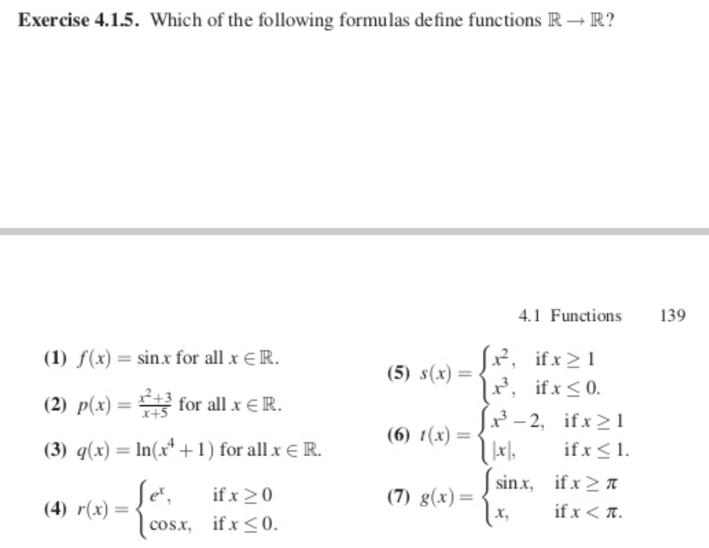 Solved Exercise 4.1.5. Which of the following formulas | Chegg.com