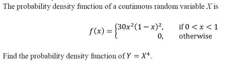 Solved The probability density function of a continuous | Chegg.com