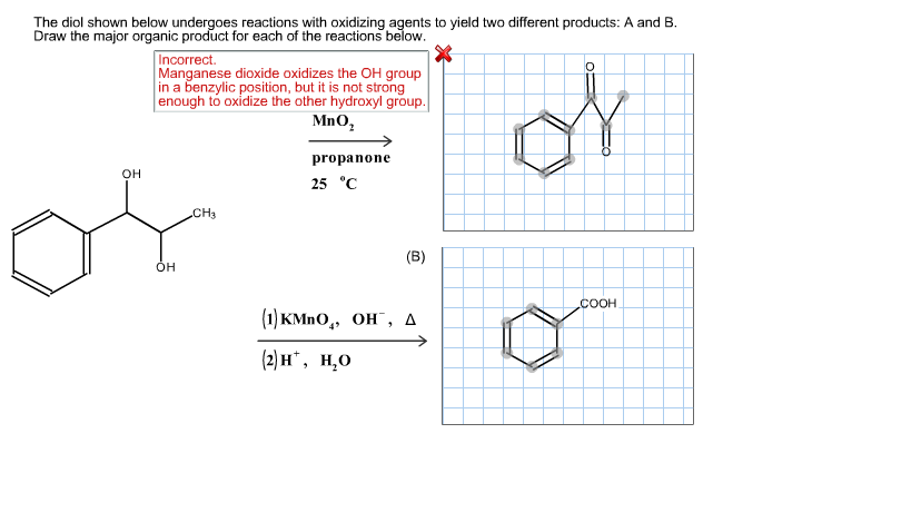 Solved The diol shown below undergoes reactions with | Chegg.com