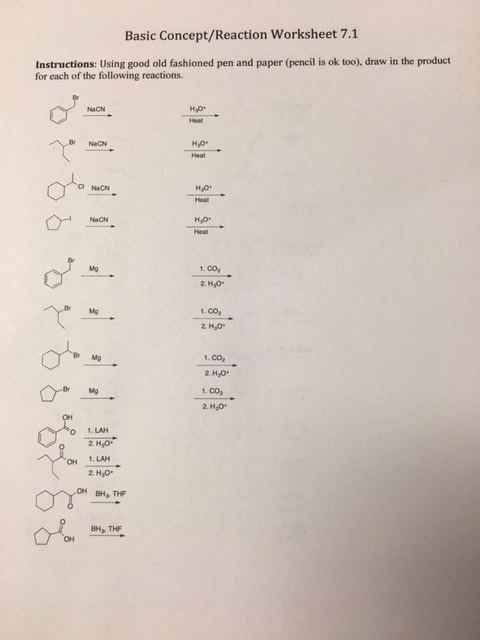 Solved Basic Concept/Reaction Worksheet 7.1 Instructions: | Chegg.com
