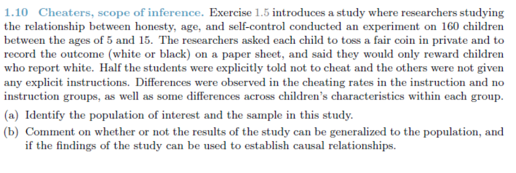 Exercise 1.5 introduces a study where researchers | Chegg.com Exercise 1.5 introduces a study where researchers | Chegg.com