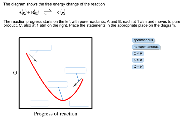 Solved The diagram shows the free energy change of the | Chegg.com