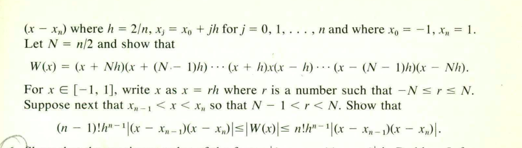 Solved Given (n 1 equally spaced interpolation points in | Chegg.com