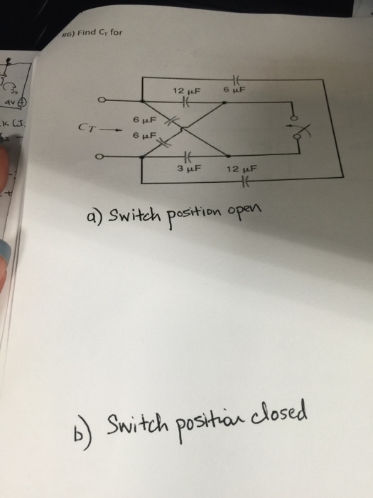 Solved Find C_r for Switch position open Switch position | Chegg.com