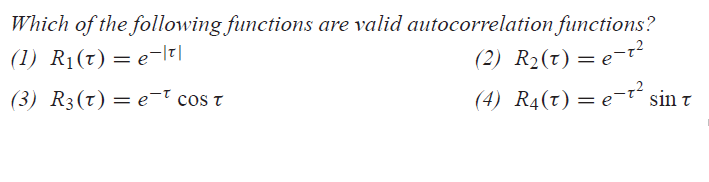 Which of the following functions are valid | Chegg.com
