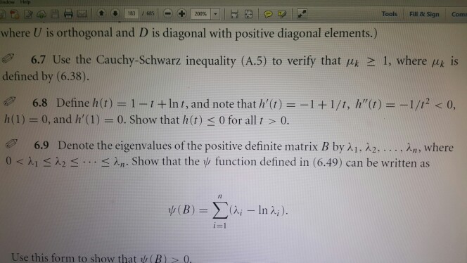 Solved Tools Fill&Sign Com where U is orthogonal and D is | Chegg.com