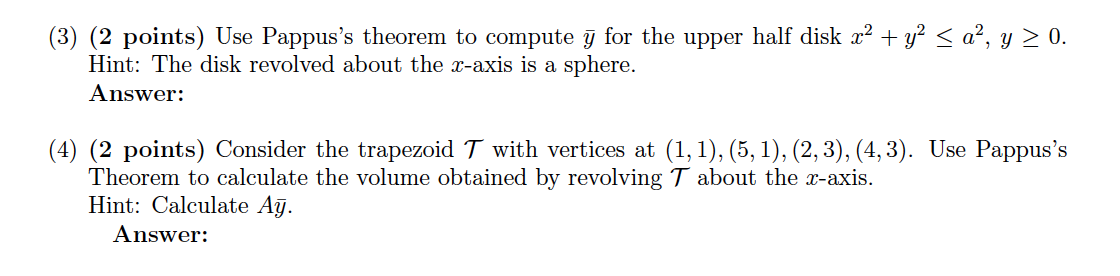 Solved You are tasked with proving Pappus's Theorem: The | Chegg.com