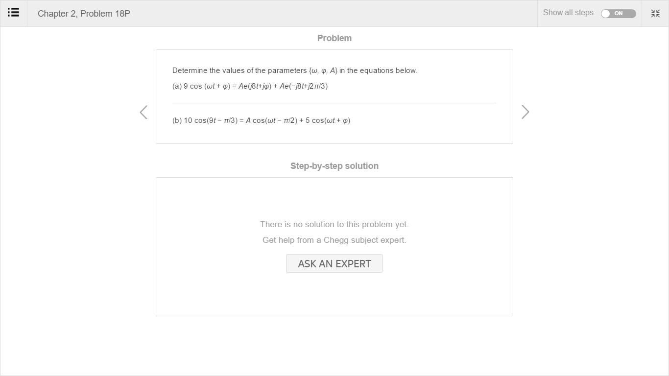 Solved Determine the values of the parameters {omega, phi, | Chegg.com