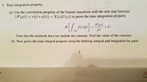 Solved Time integration property. Use the convolution | Chegg.com