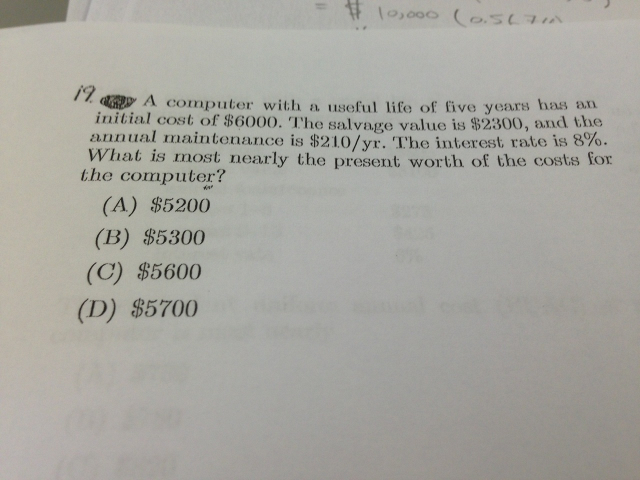 Solved 19. A computer with a useful life of five years has | Chegg.com